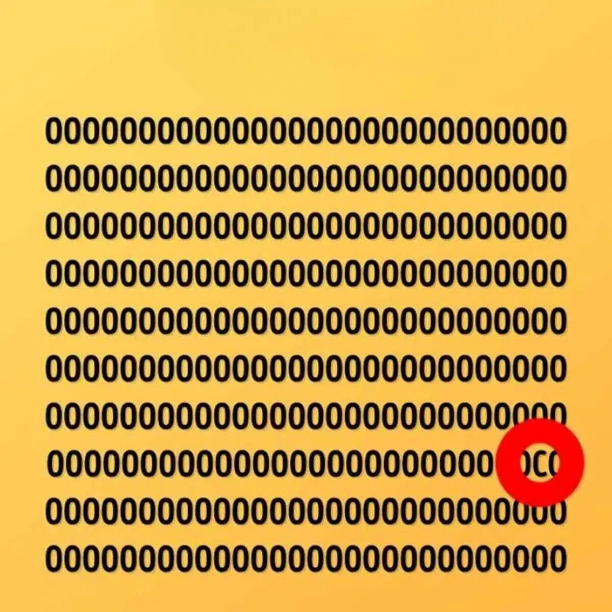 Visual puzzle: can you find the hidden letter C among the zeros? - The ...