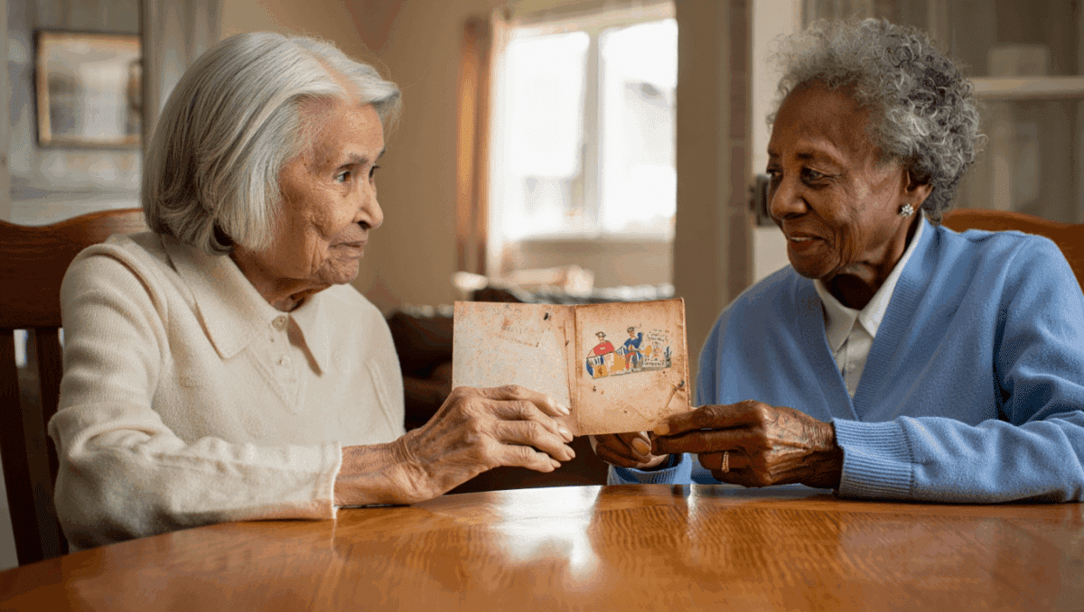 Best friends exchange same birthday card back and forth for 81 years ...