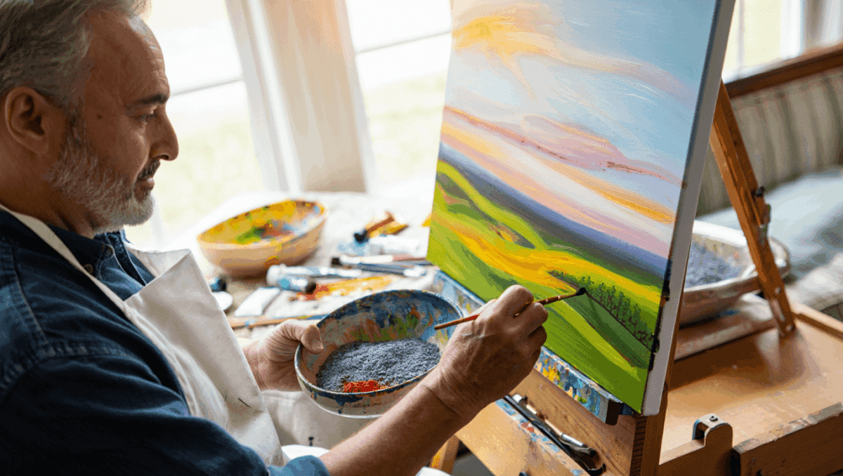 Cremation ashes become memorial paintings: artist creates personalized ...
